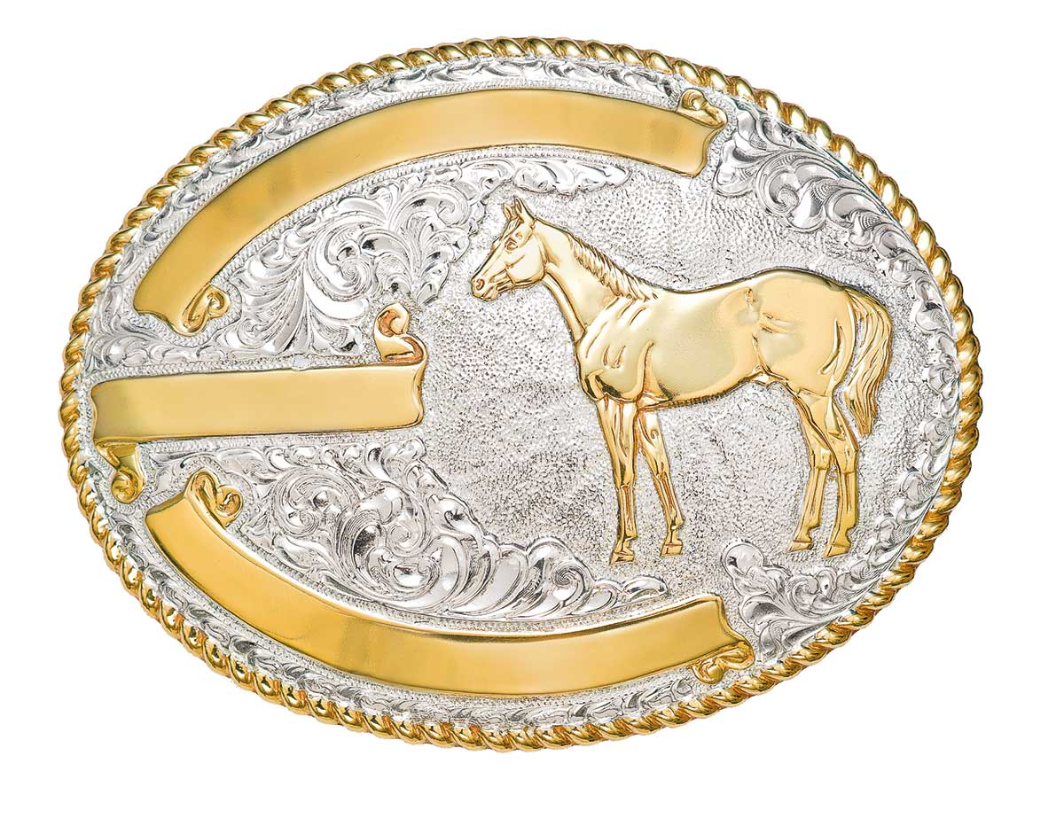 Crumrine Standing Horse Engravable Belt Buckle – Tack N More
